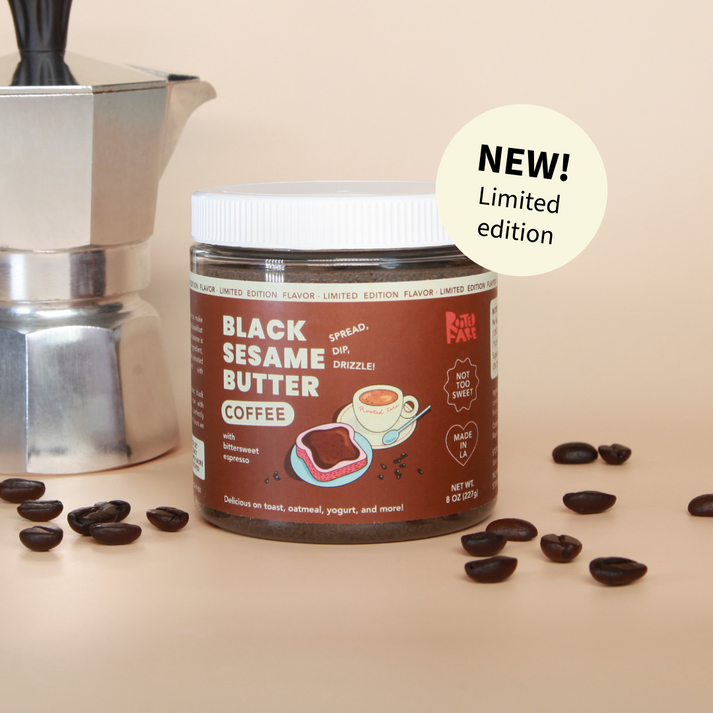 Coffee Black Sesame Seed Butter & Paste | Rooted Fare