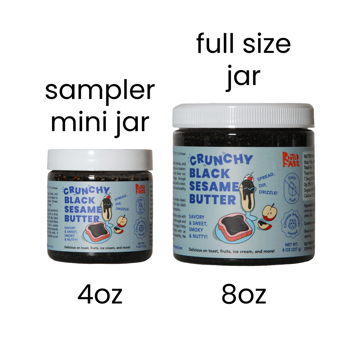 Mini Crunchy Black Sesame Butter – Rooted Fare